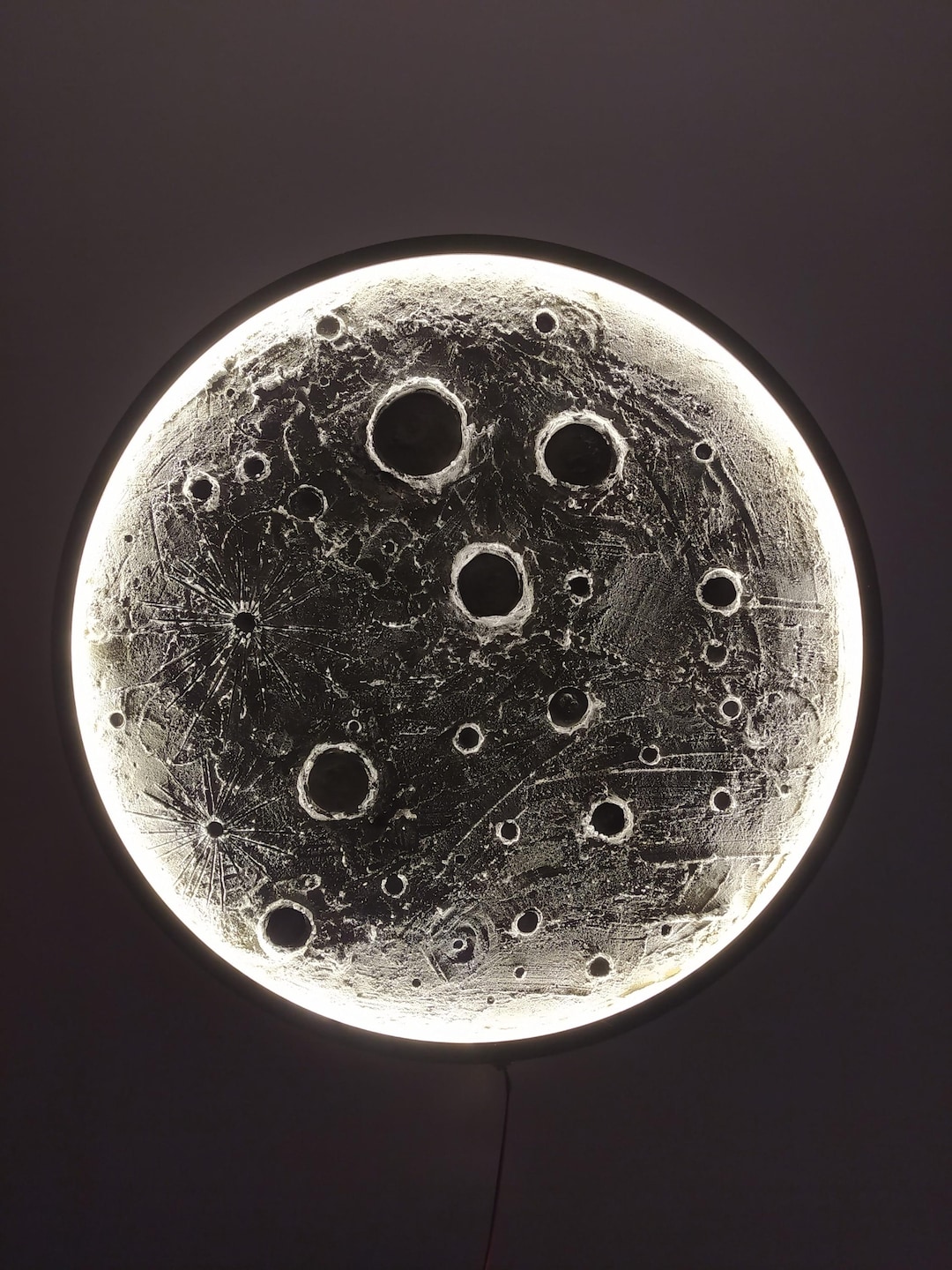 3D MOON LED WALL - Decorative Moon Wall Light, Textured Moon Painting ...
