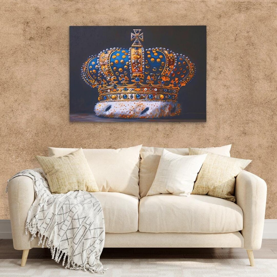 Crown of a Ruler Art Regal Crown Painting Elegant Royal Canvas - Etsy