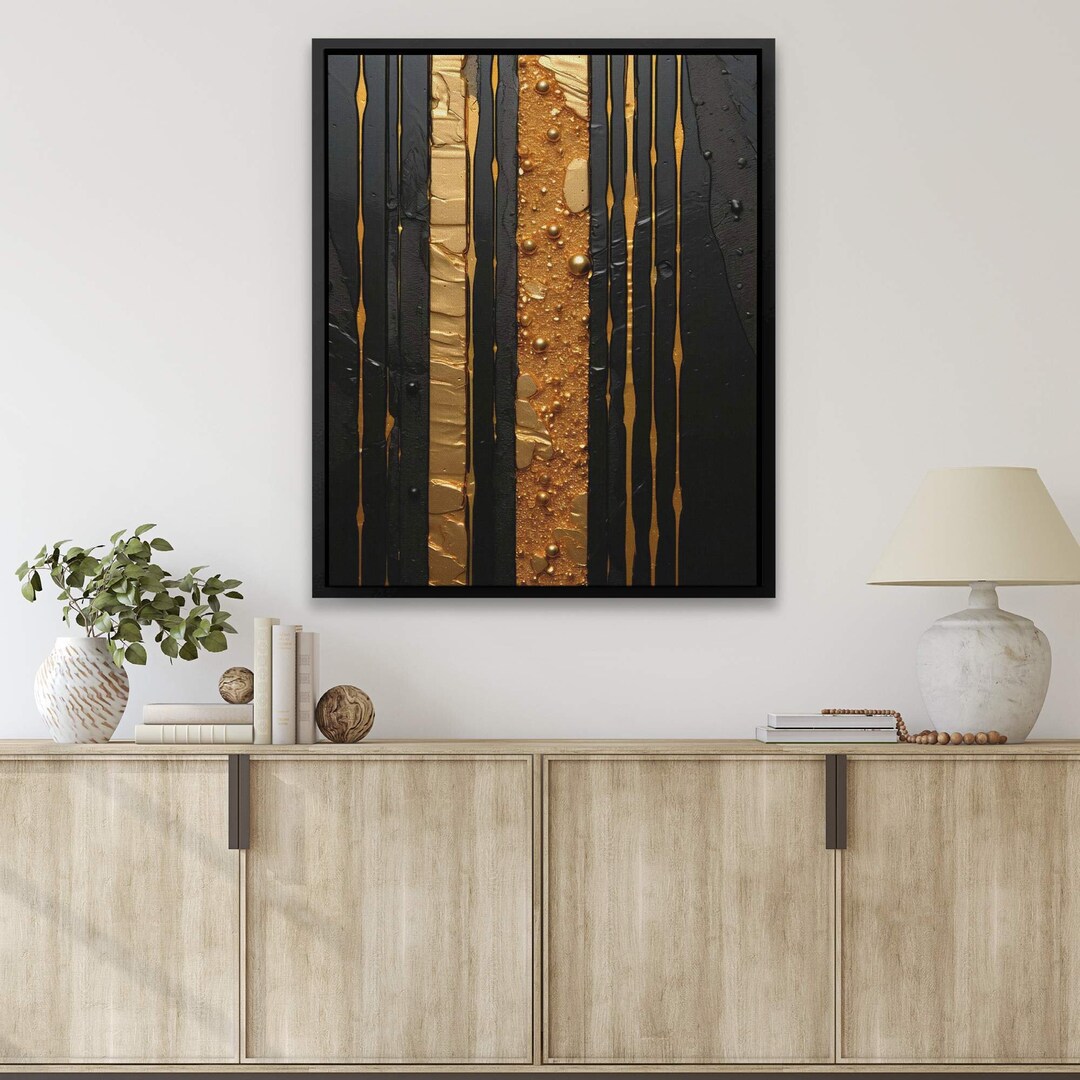 Abstract Gold Art Print | 'gold Beam' | Modern Home Decor - Etsy