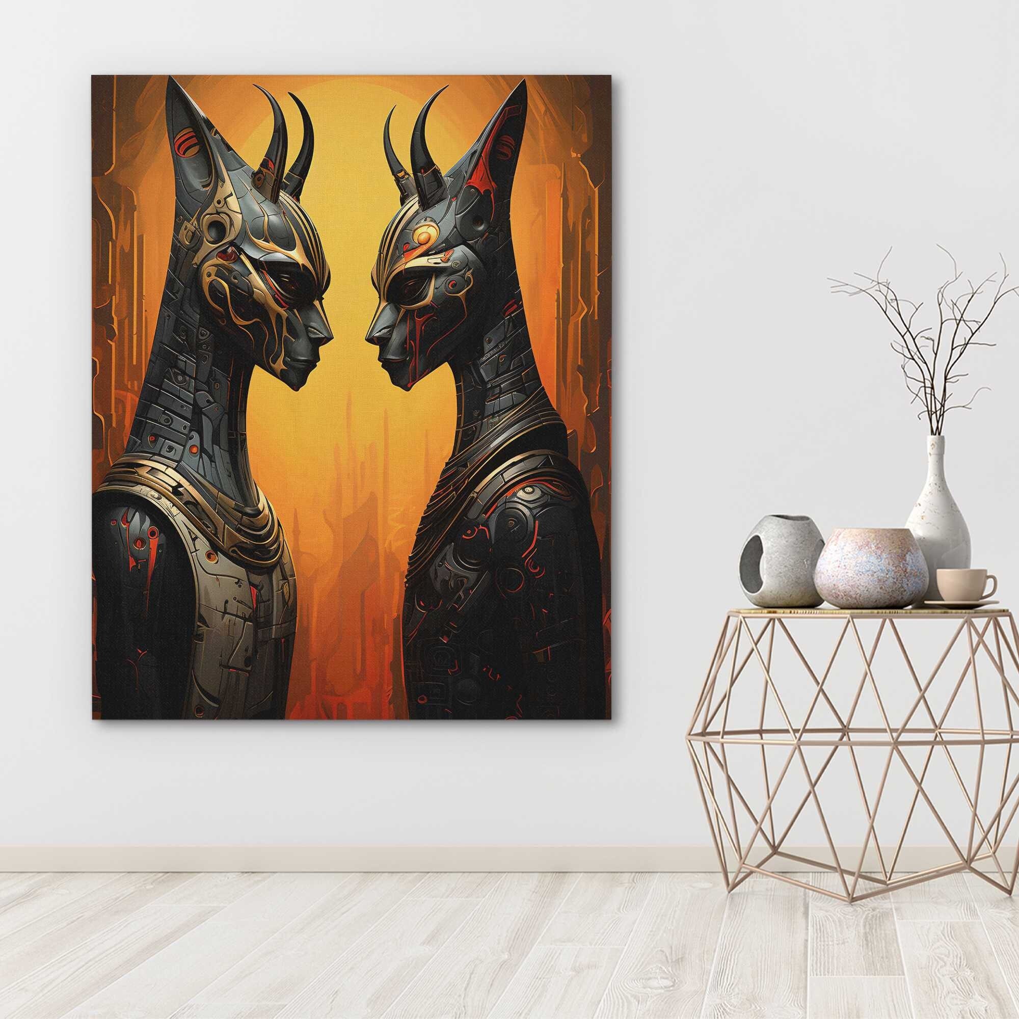 Sinister Rulers Egyptian Black & Gold Gothic Canvas Paintings - Etsy
