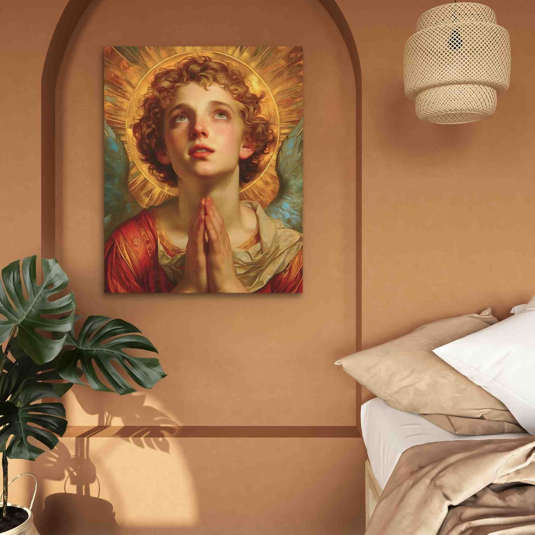 Angelic Art Divine Vision Canvas Print, Spiritual Home Decor, Celestial ...