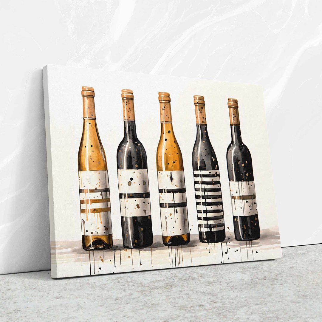 Wino Art Print: Wine Painting for Lovers | Kitchen & Bar Decor - Etsy
