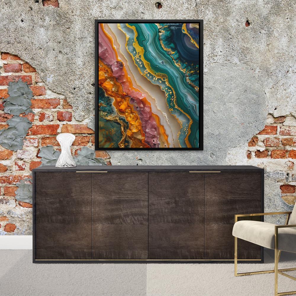 Geode Canvas Print – Colorful Crystal Abstract Wall Art - Etsy