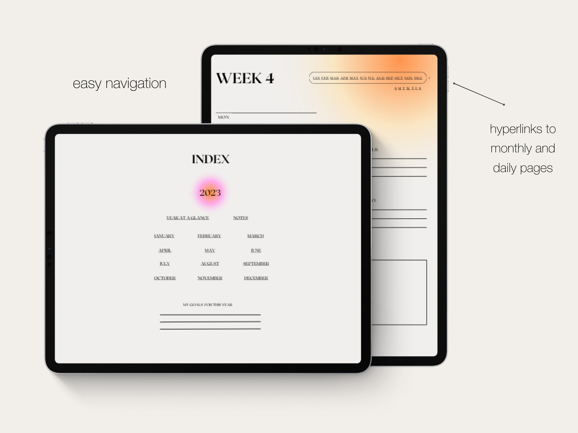 2023 Simple Aura Aesthetic Digital Planner Template | Goodnotes Planner ...