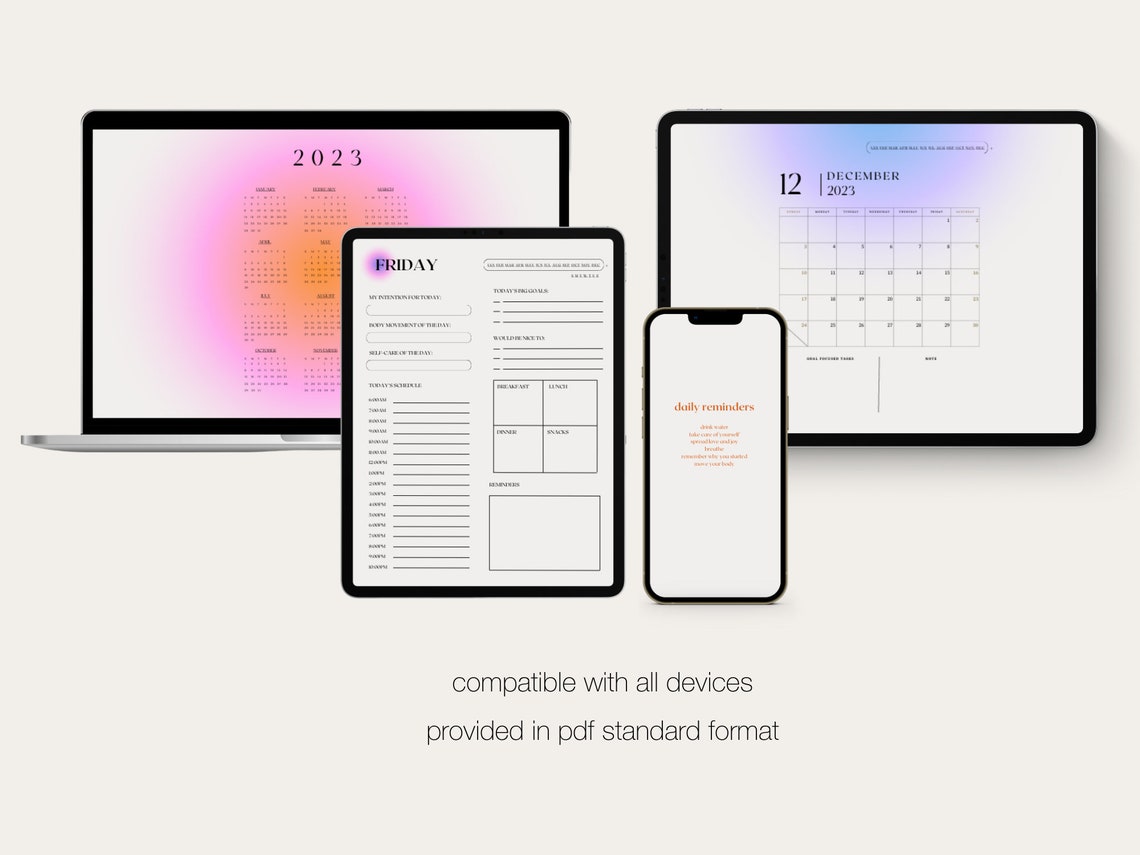 2023 Simple Aura Aesthetic Digital Planner Template Goodnotes Planner ...