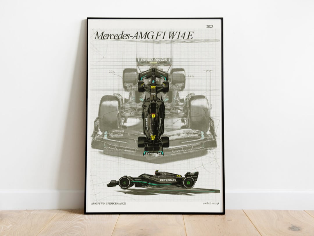 Formula One Mercedes AMG F1 W14E Poster Digital Download Formula 1 Race ...