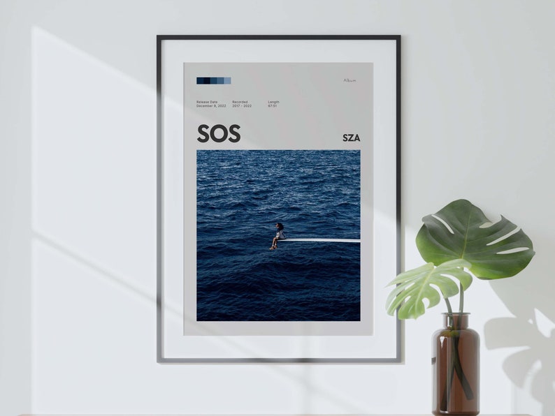 SZA SOS Album Art Poster - Home Decor - Wall Art - Album Cover Art - Etsy