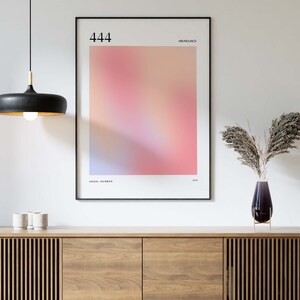 444 Angel Number Digital Download Print, Angel Number Poster, Aura ...