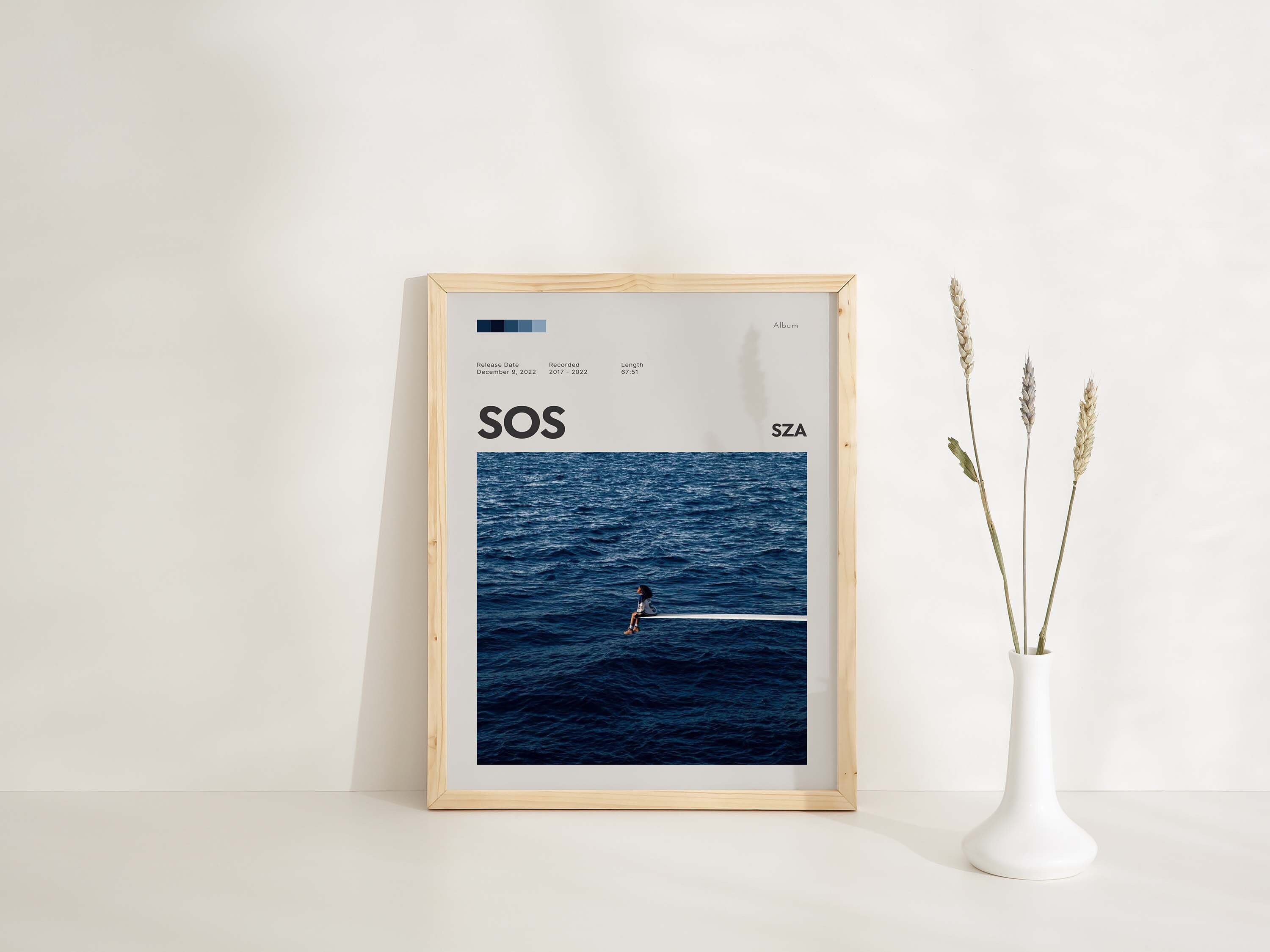 SZA SOS Album Art Poster Home Decor Wall Art Album Cover Art - Etsy
