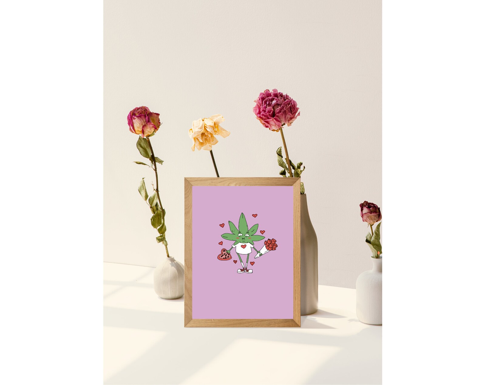 Weed Art Poster, Marijuana Poster Print, Cannabis Art Cartoon, Stoner ...