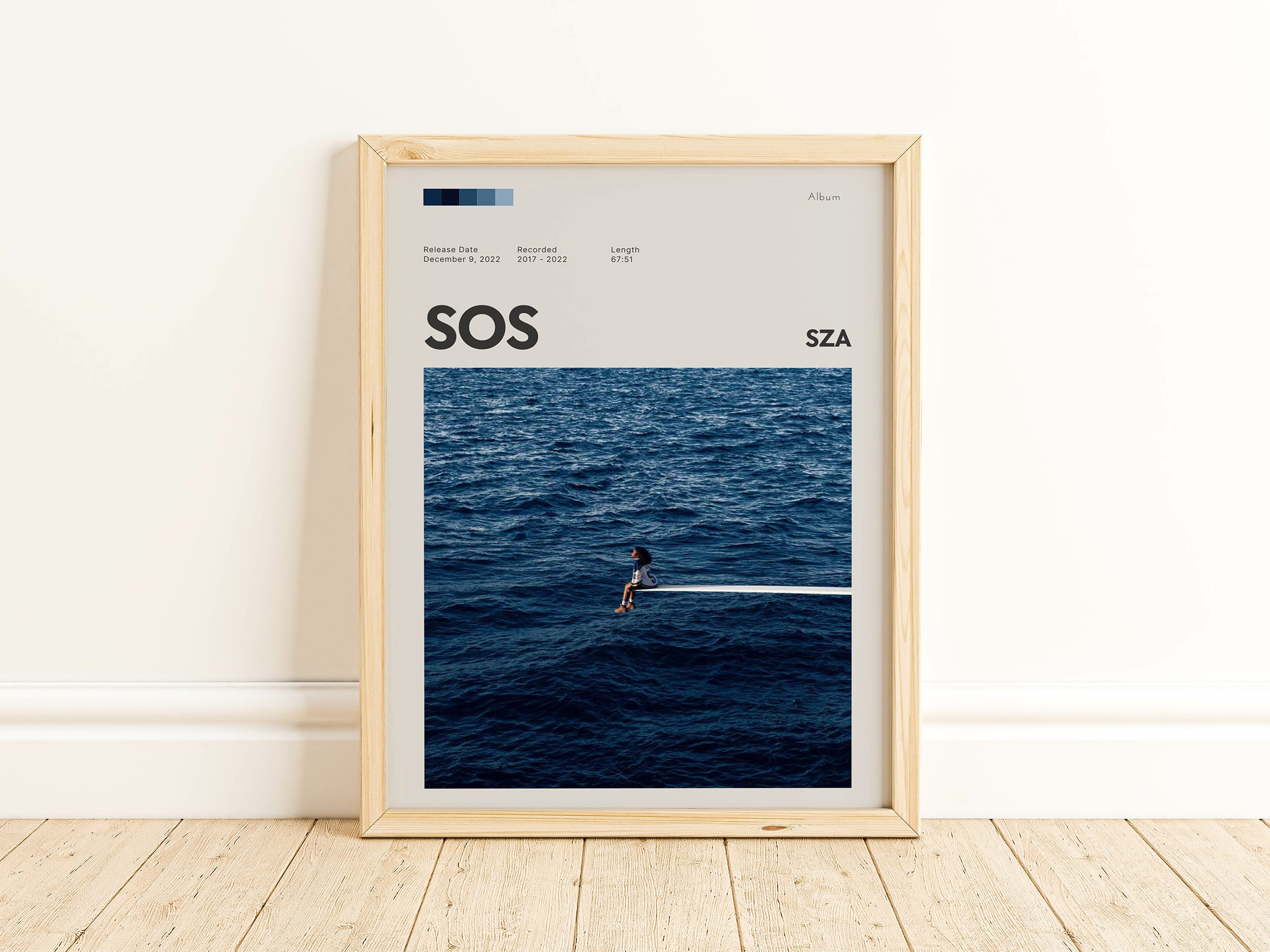 SZA SOS Album Art Poster Home Decor Wall Art Album Cover Art - Etsy