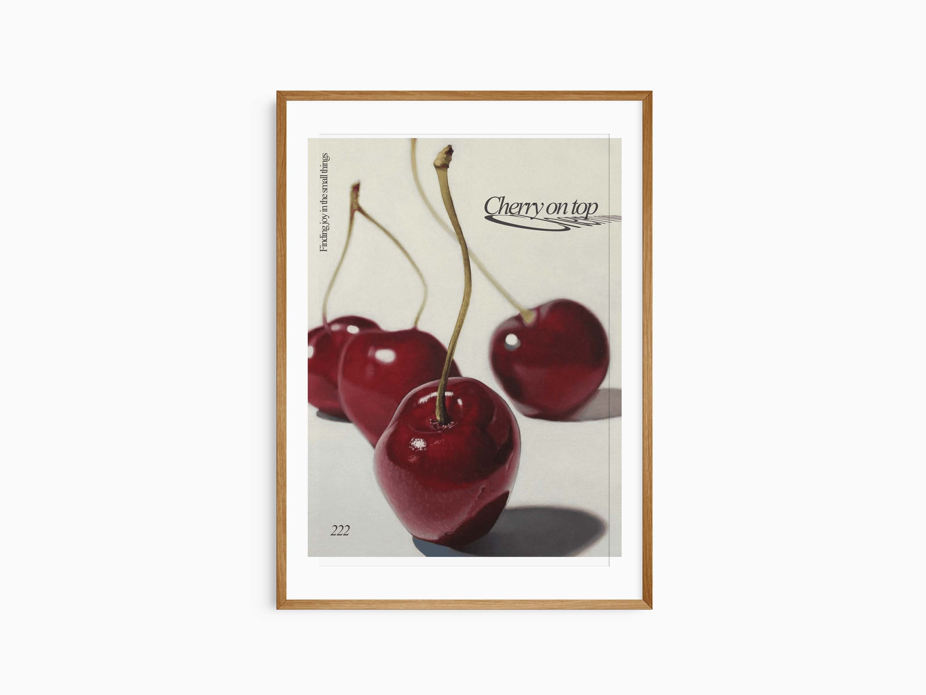 Cherry on Top Aesthetic Type Poster, Digital Download Trendy Wall Art ...