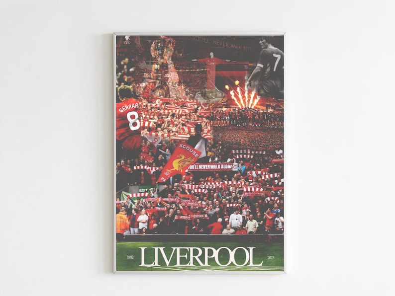 Liverpool FC Poster Digital Download | Premier League Football Soccer ...