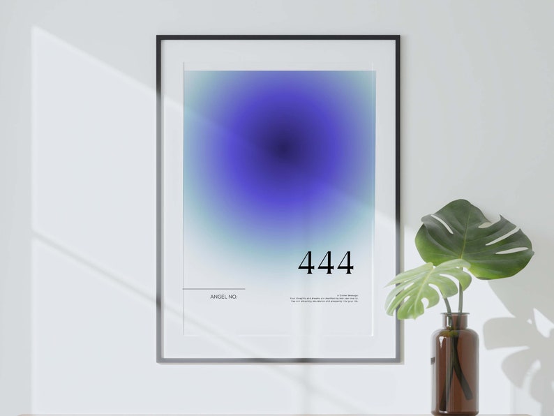 444 Aesthetic Angel Number Poster,angel Number Digital Download Print ...