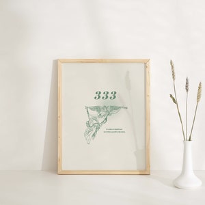 333 Aesthetic Angel Number Poster, Digital Download Print, Trendy ...