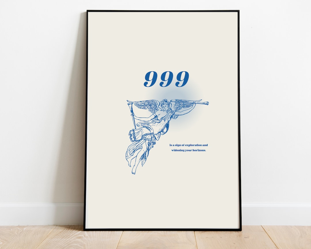999 Aesthetic Angel Number Poster,angel Number Digital Download Print ...