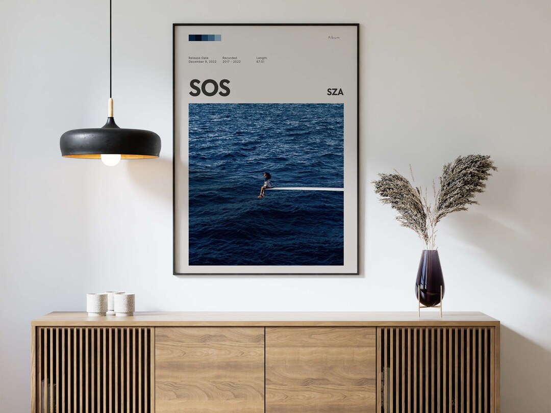SZA SOS Album Art Poster - Home Decor - Wall Art - Album Cover Art - Etsy
