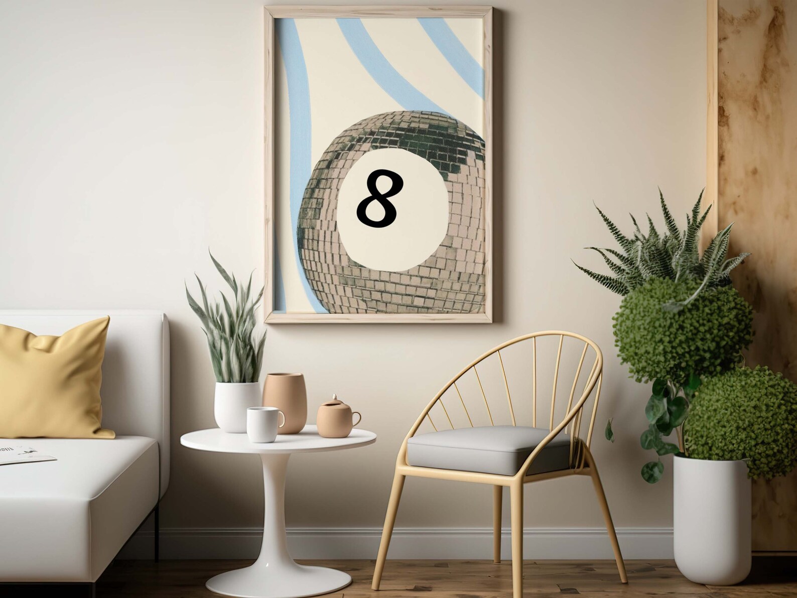 8 Ball Disco Ball Print: Retro Trendy Wall Art (digital Download) - Etsy
