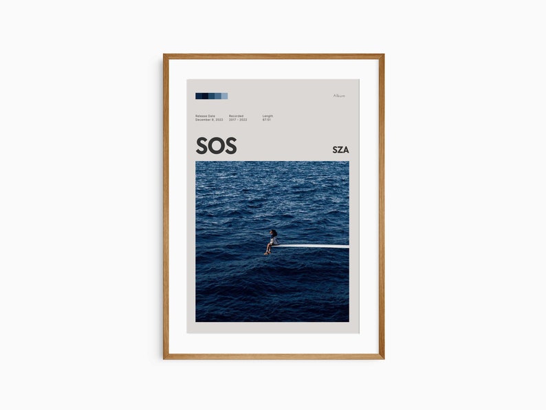 SZA SOS Album Art Poster - Home Decor - Wall Art - Album Cover Art - Etsy