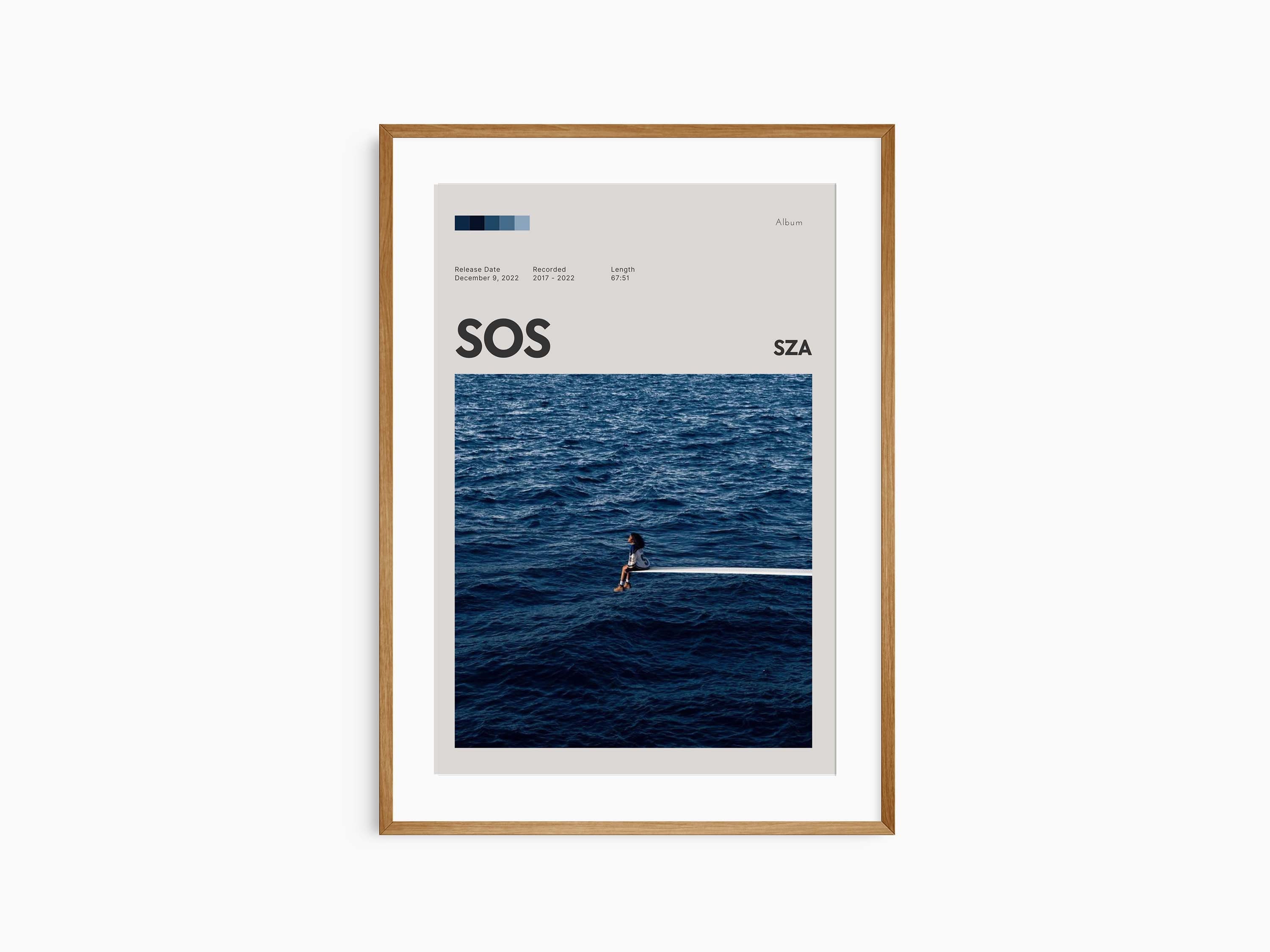 SZA SOS Album Art Poster Home Decor Wall Art Album Cover Art - Etsy