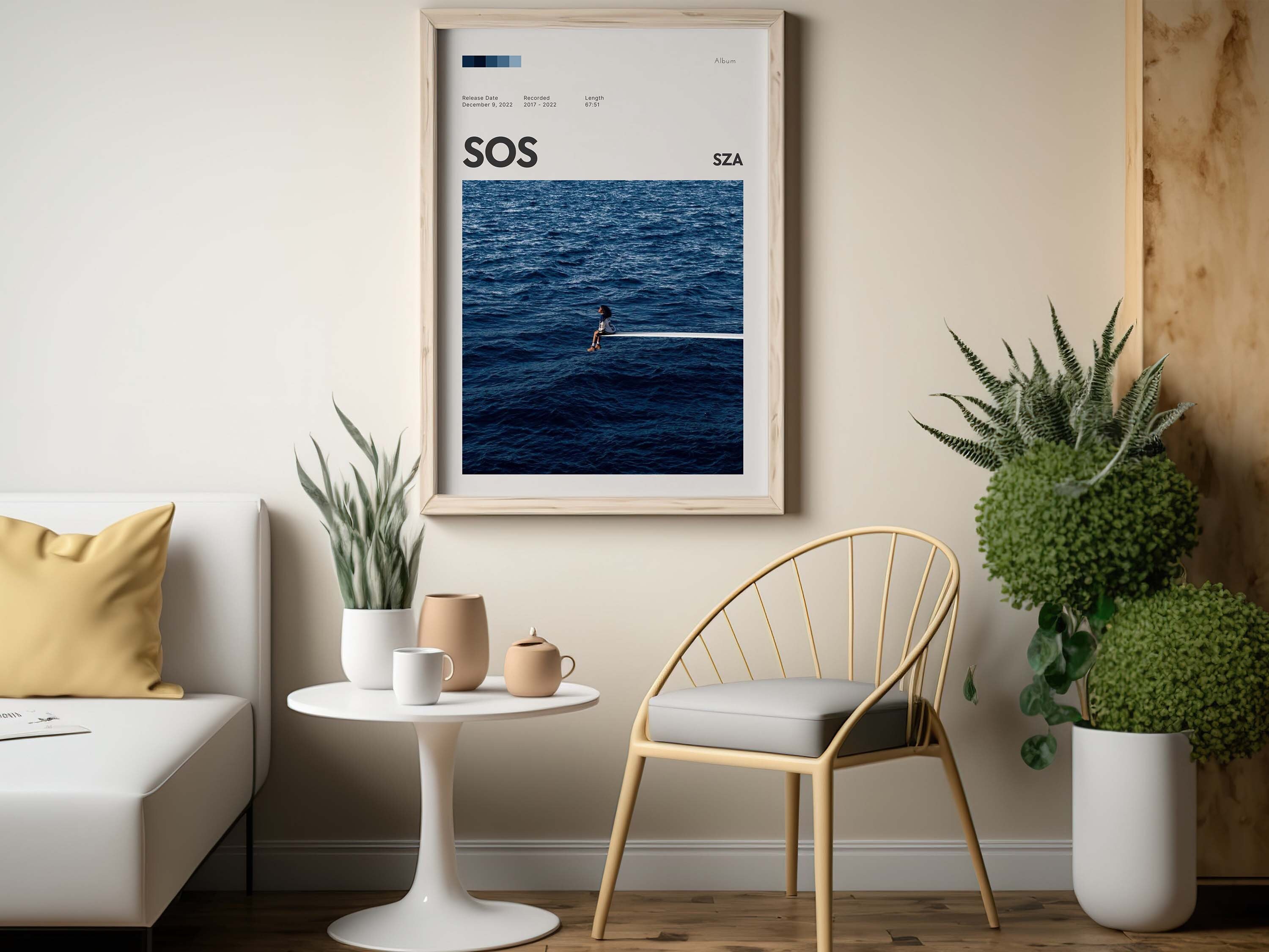 SZA SOS Album Art Poster Home Decor Wall Art Album Cover Art - Etsy