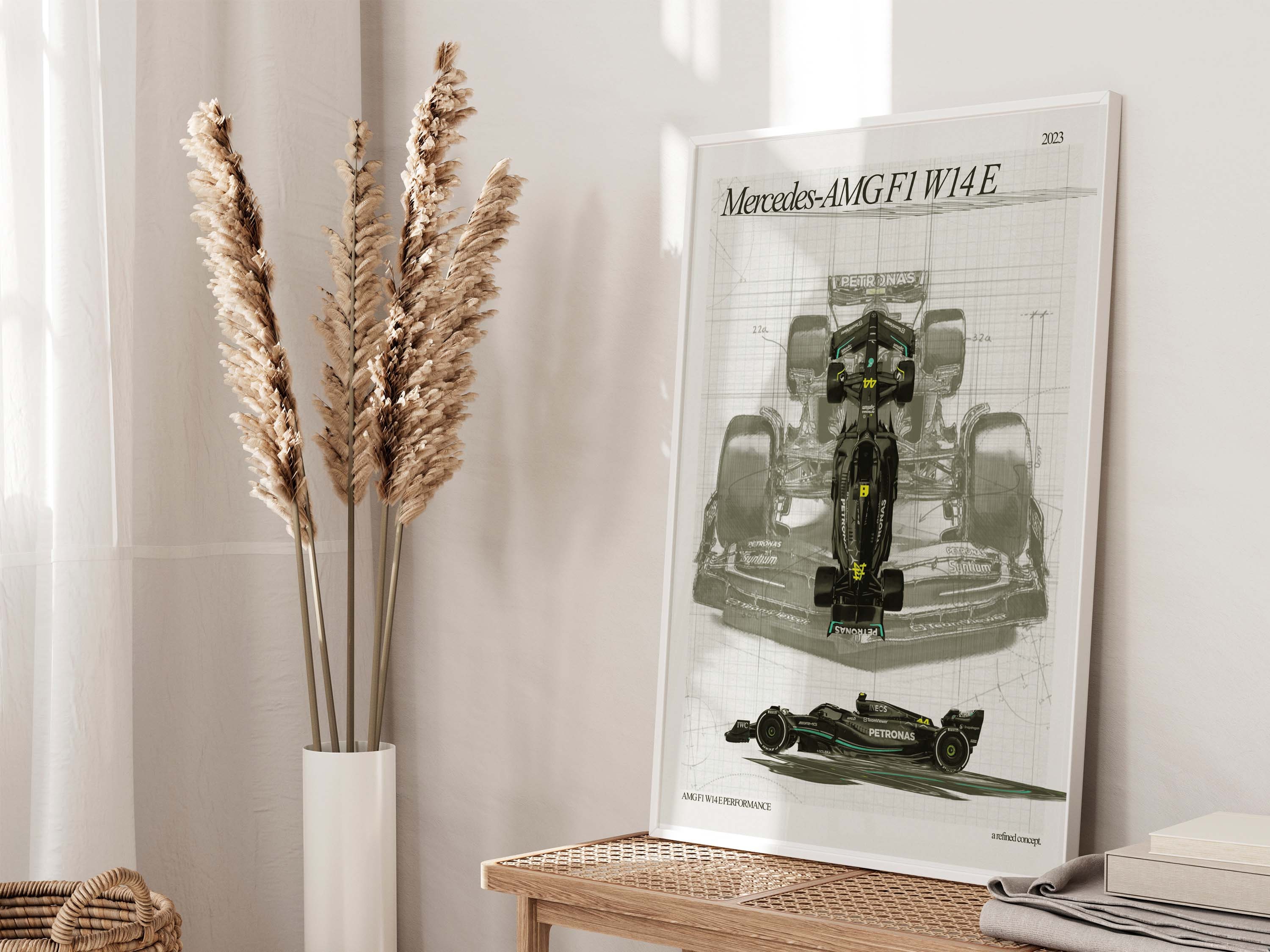 Formula One Mercedes AMG F1 W14E Poster Digital Download Formula 1 Race ...