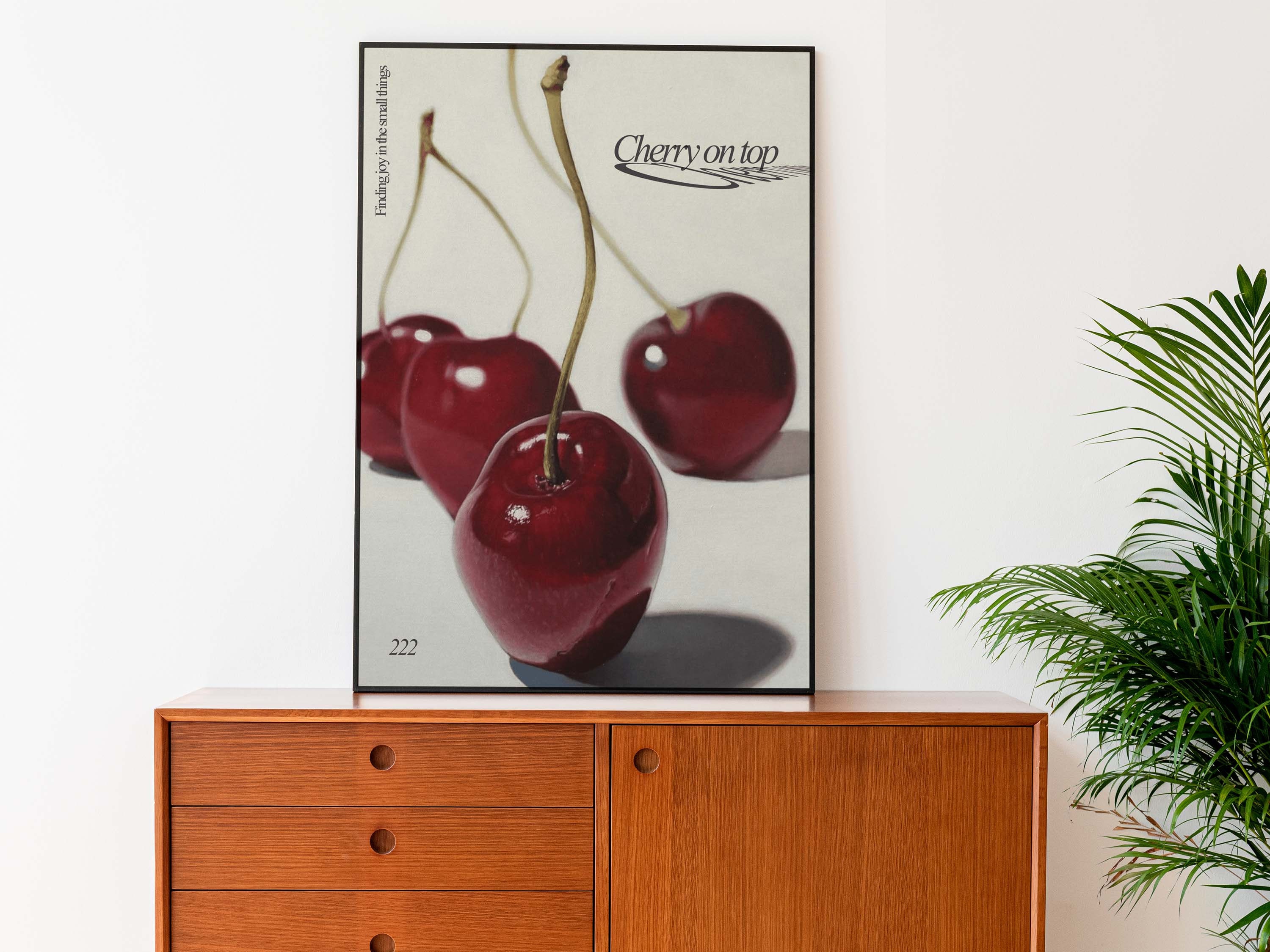 Cherry on Top Aesthetic Type Poster, Digital Download Trendy Wall Art ...