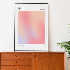 444 Angel Number Digital Download Print, Angel Number Poster, Aura ...