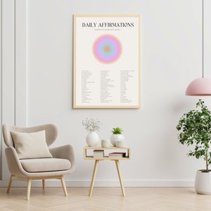 Positive Affirmations Wall Art Daily Affirmation Poster - Etsy