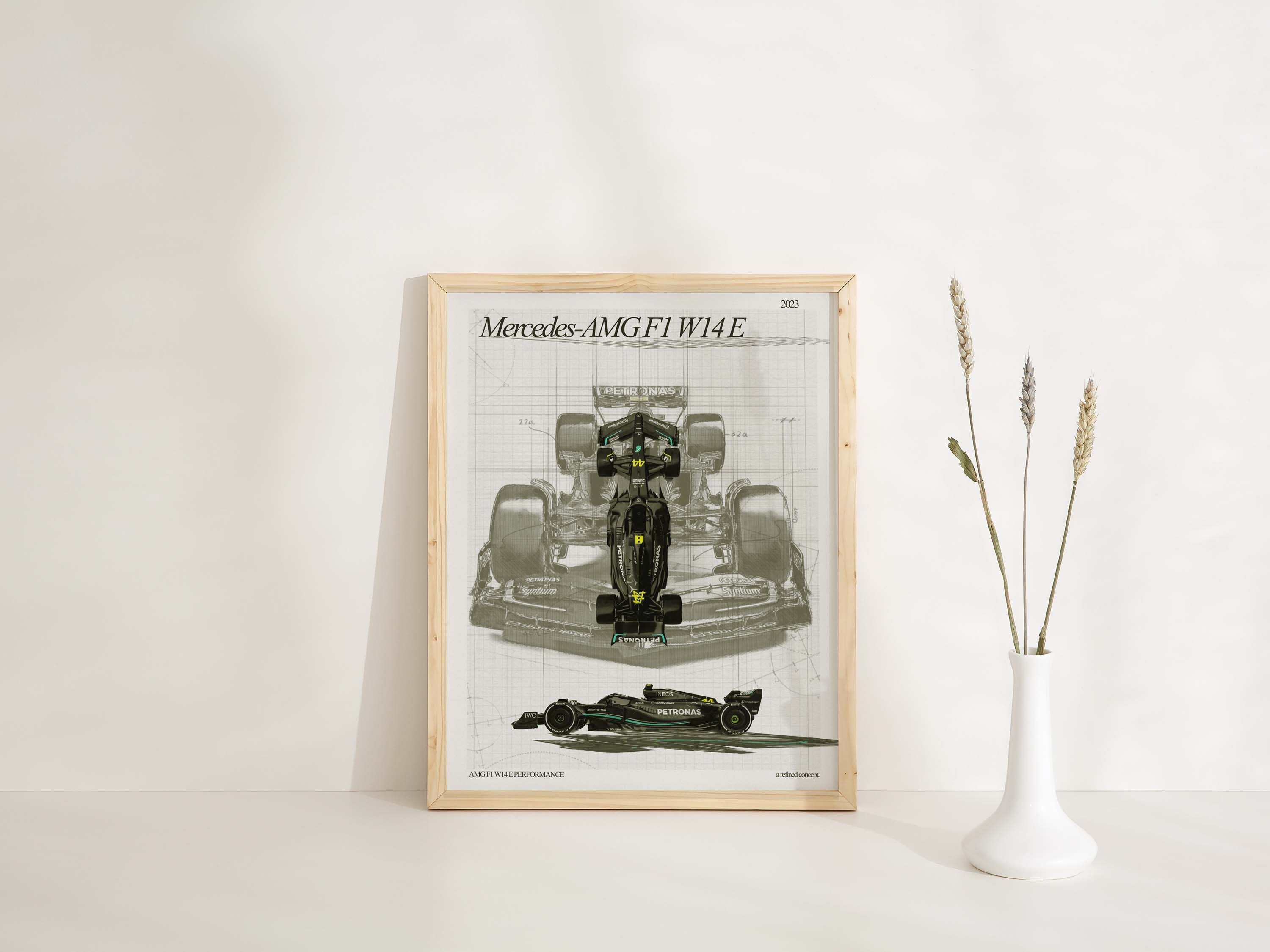 Formula One Mercedes AMG F1 W14E Poster Digital Download Formula 1 Race ...