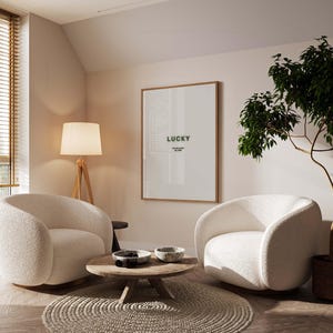 LUCKY I Am so Lucky Affirmation Poster Green Retro Typography Poster - Etsy