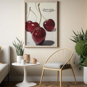 Cherry on Top Aesthetic Type Poster, Digital Download Trendy Wall Art ...