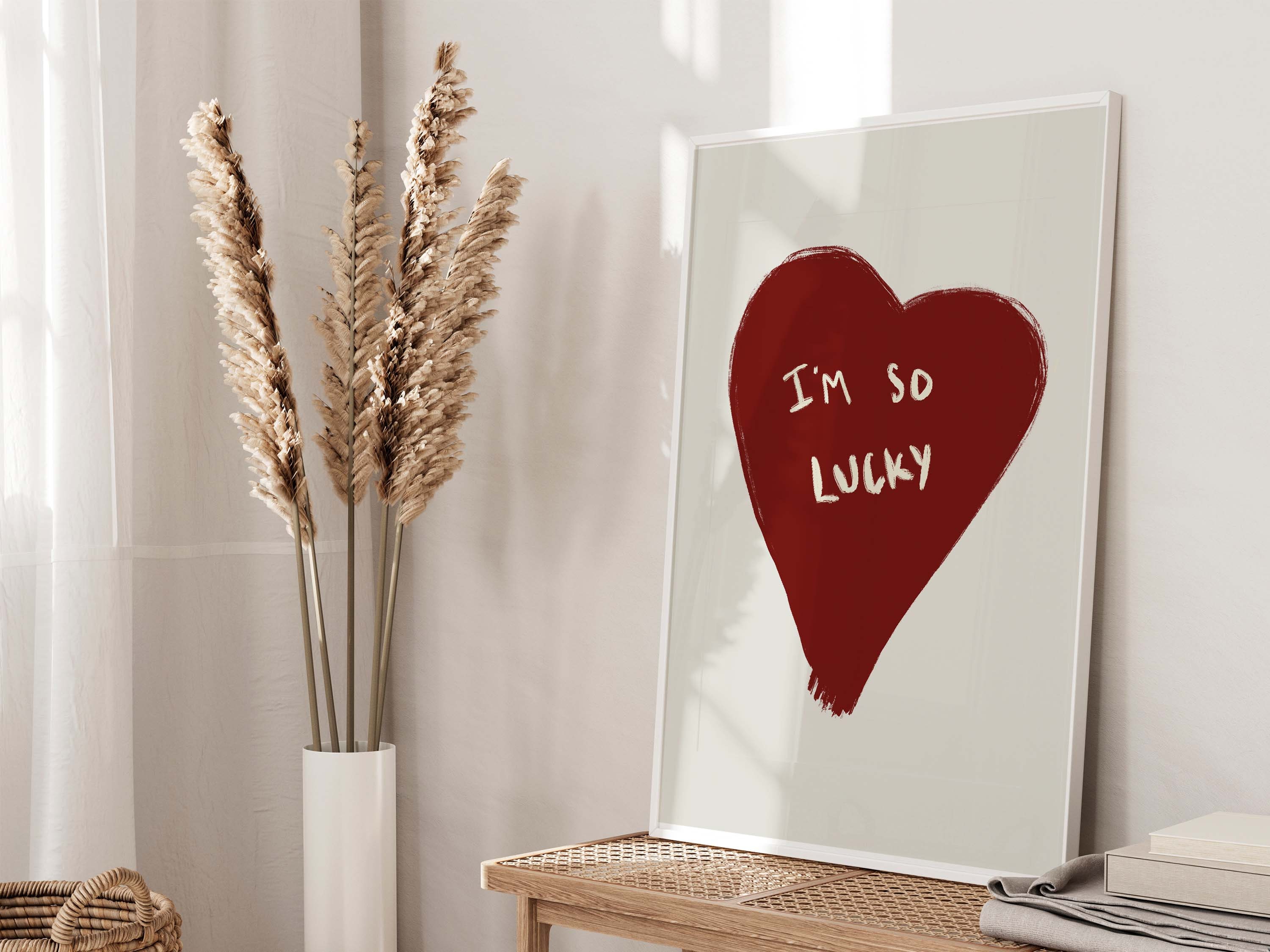 Lucky Heart Positive Affirmation Poster: Trendy Dorm Decor (digital Download) - Etsy