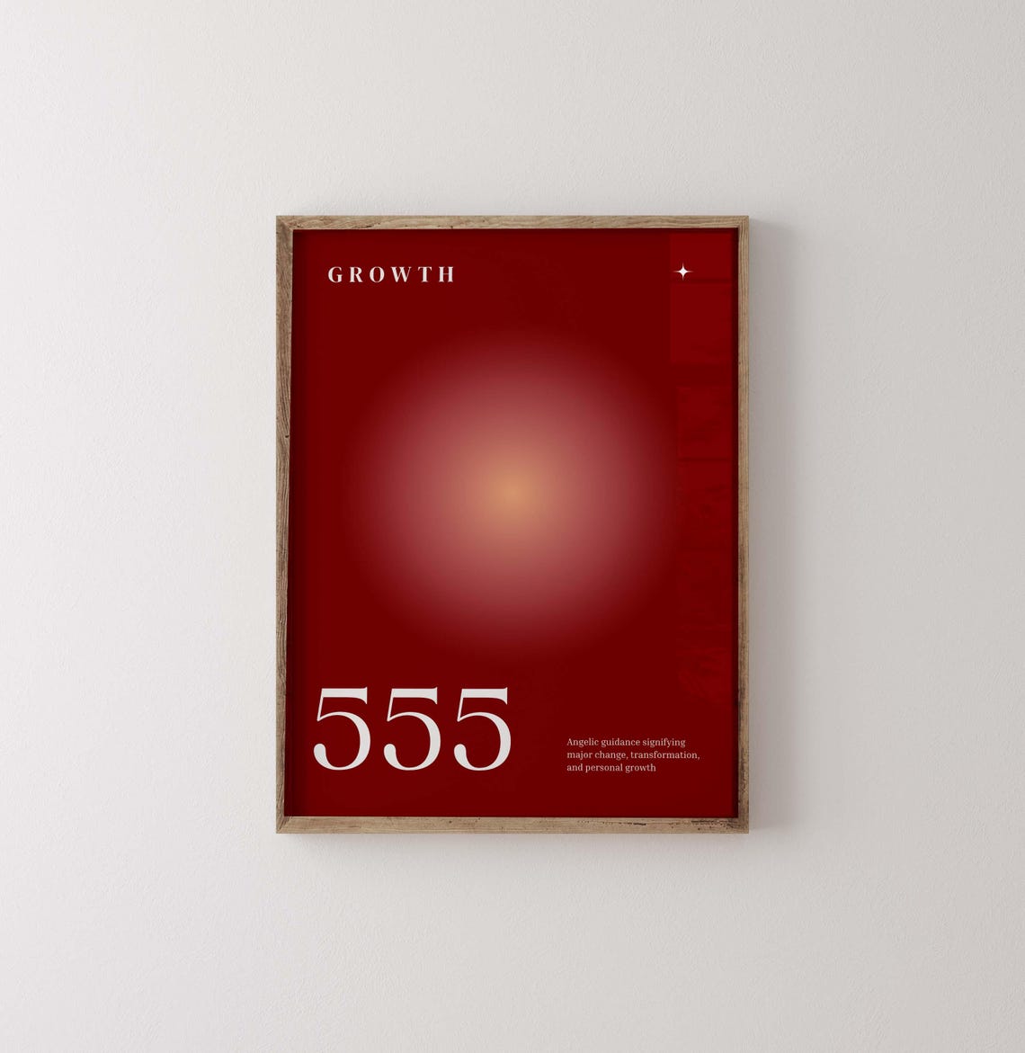 555 Angel Number Gradient Poster: Aura Aesthetic Wall Art (digital ...