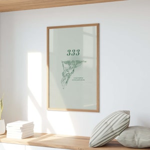 333 Aesthetic Angel Number Poster, Digital Download Print, Trendy ...