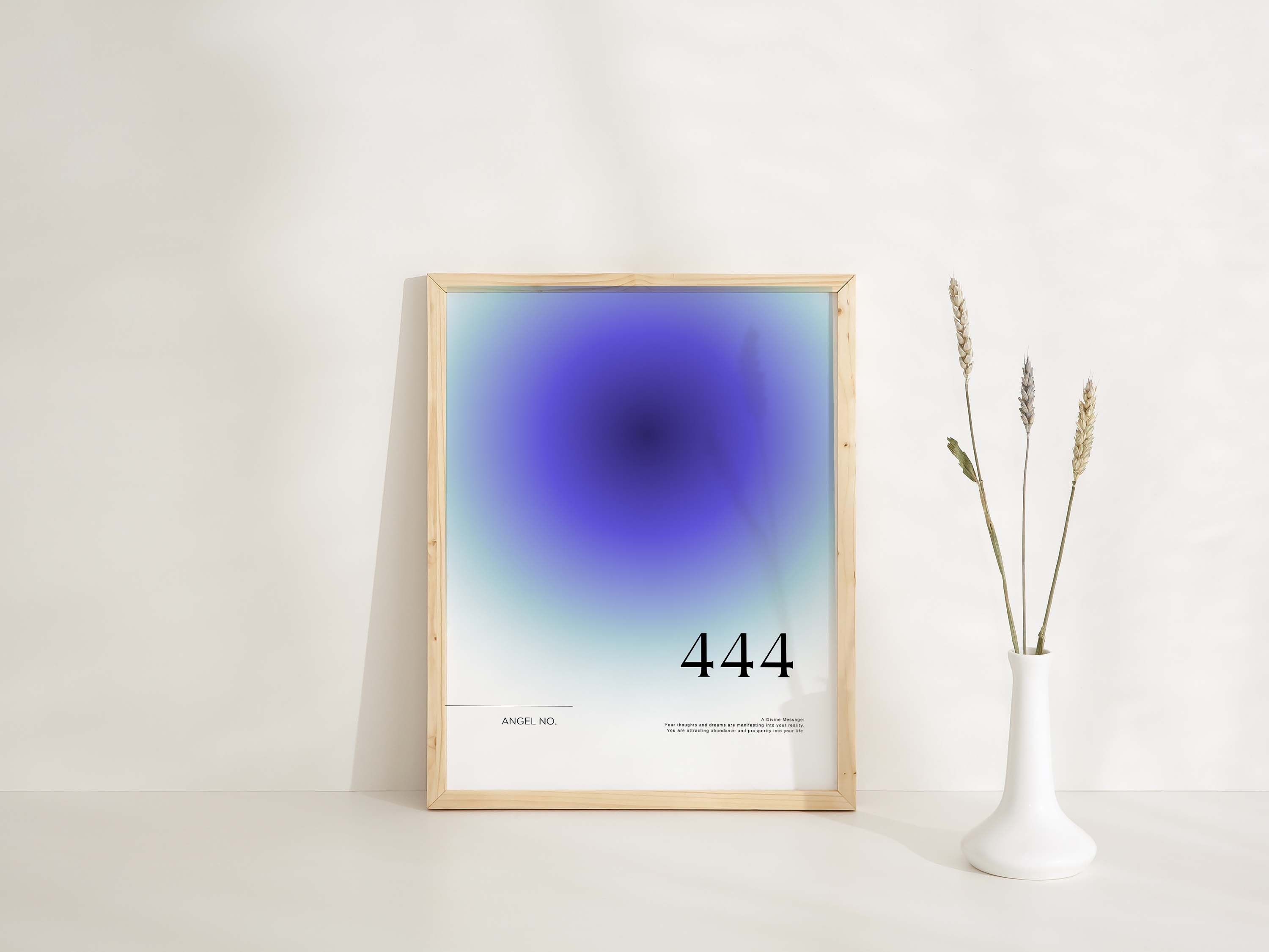 444 Aesthetic Angel Number Poster,angel Number Digital Download Print ...