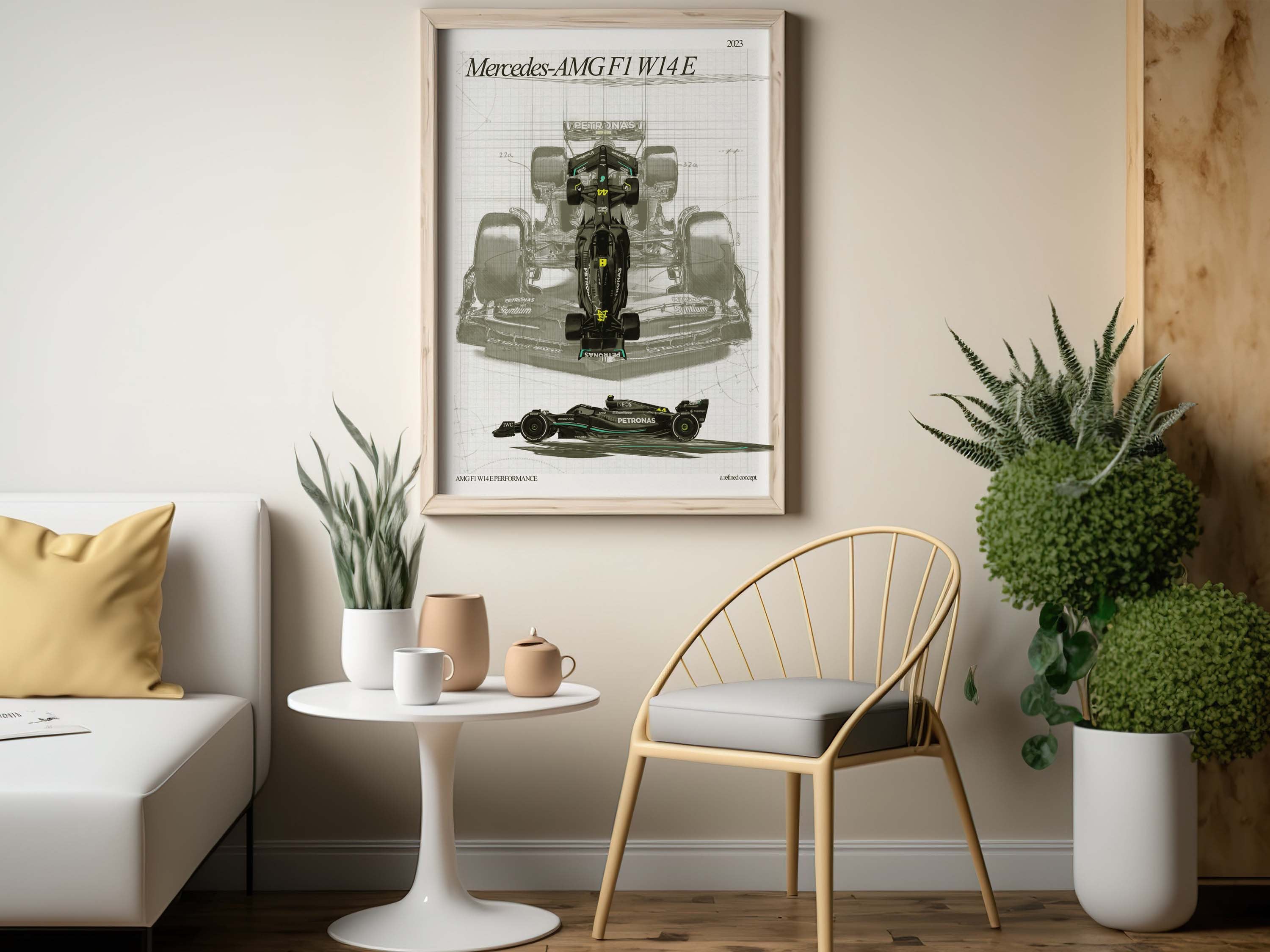 Formula One Mercedes AMG F1 W14E Poster Digital Download Formula 1 Race ...