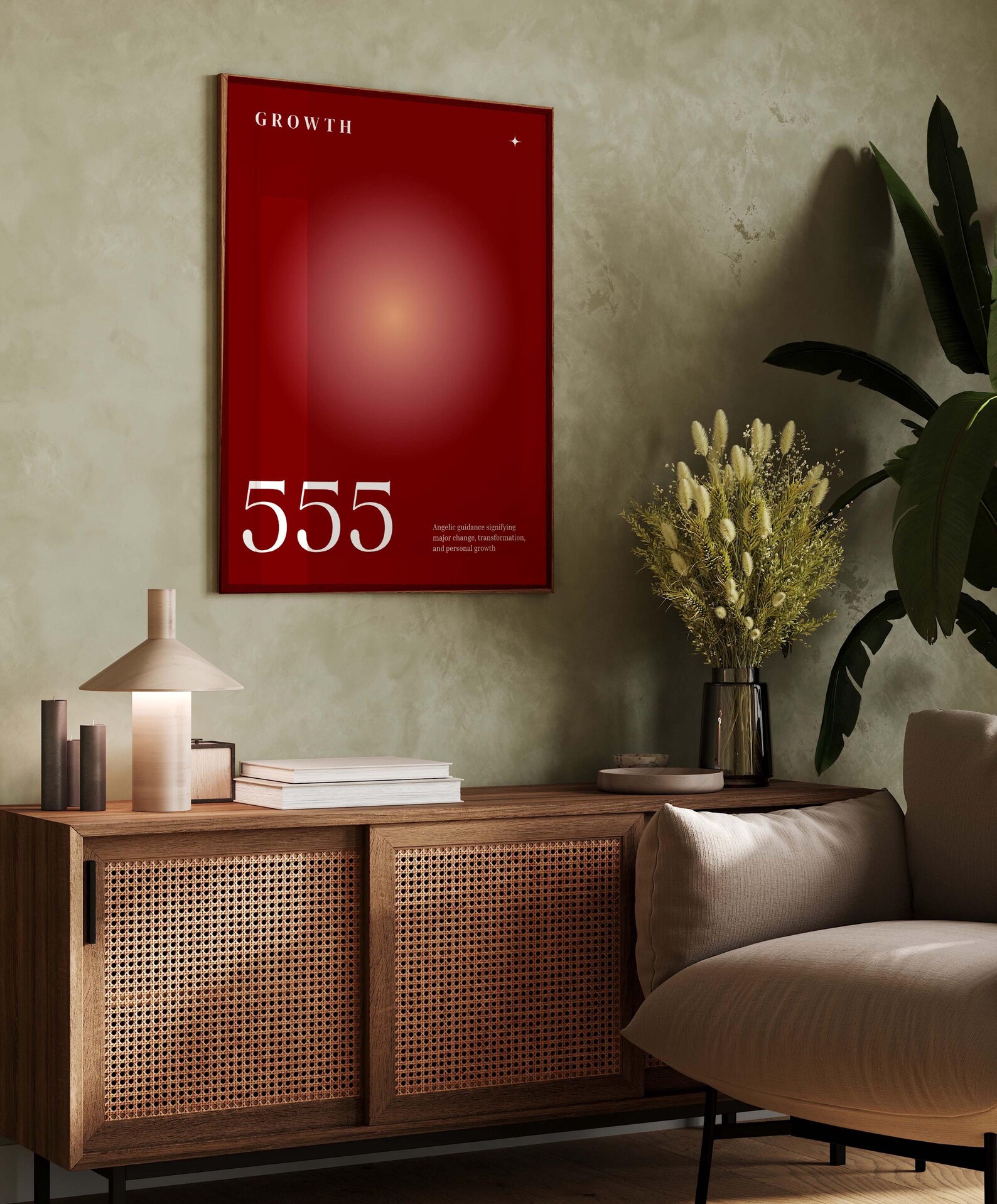 555 Angel Number Gradient Poster: Aura Aesthetic Wall Art (digital ...