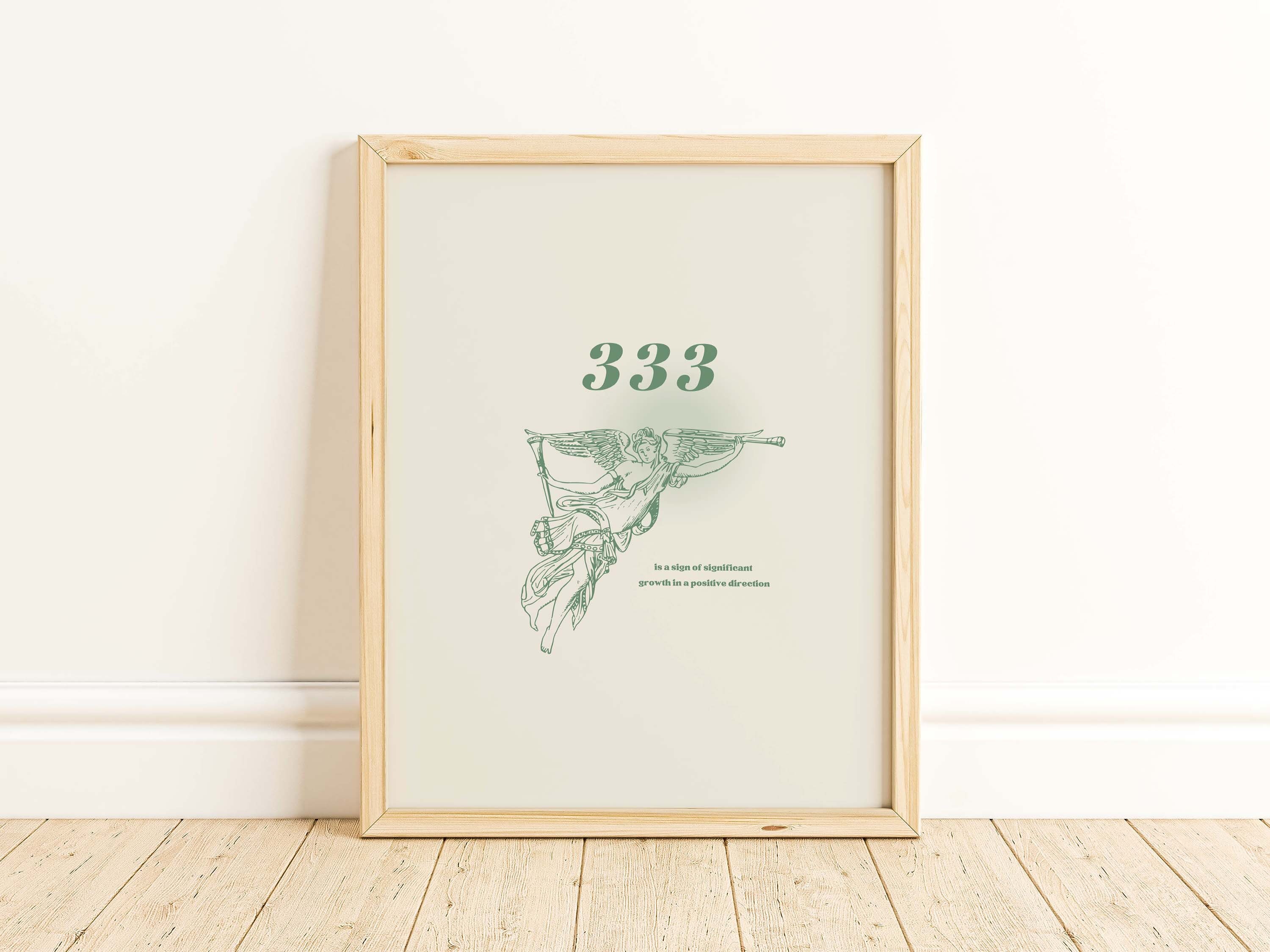 333 Aesthetic Angel Number Poster, Digital Download Print, Trendy ...