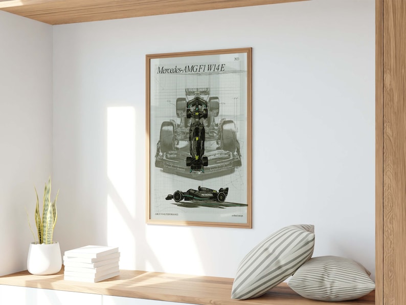 Formula One Mercedes AMG F1 W14E Poster Digital Download | Formula 1 ...
