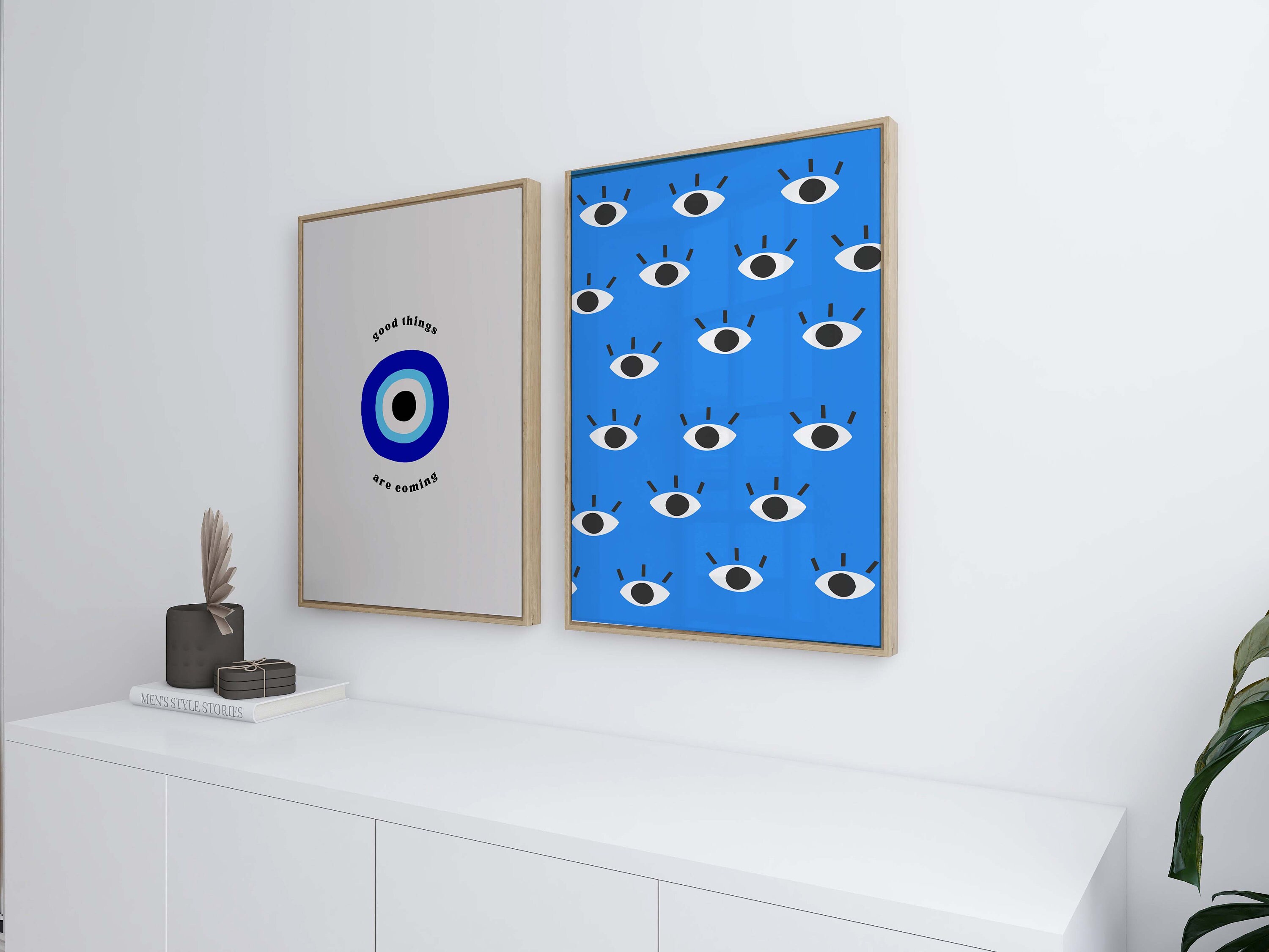 Set of 2 Retro Spiritual Poster, Evil Eye Print, Digital Download ...