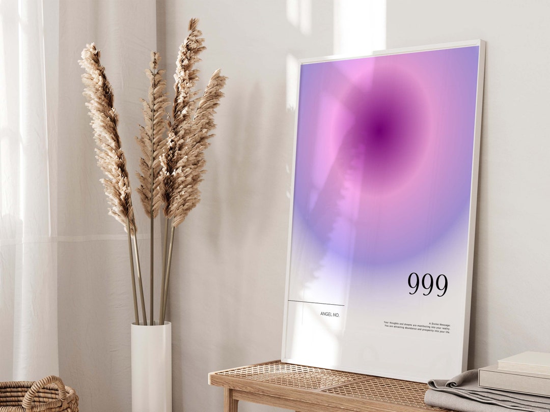 999 Aesthetic Angel Number Poster,angel Number Digital Download Print ...