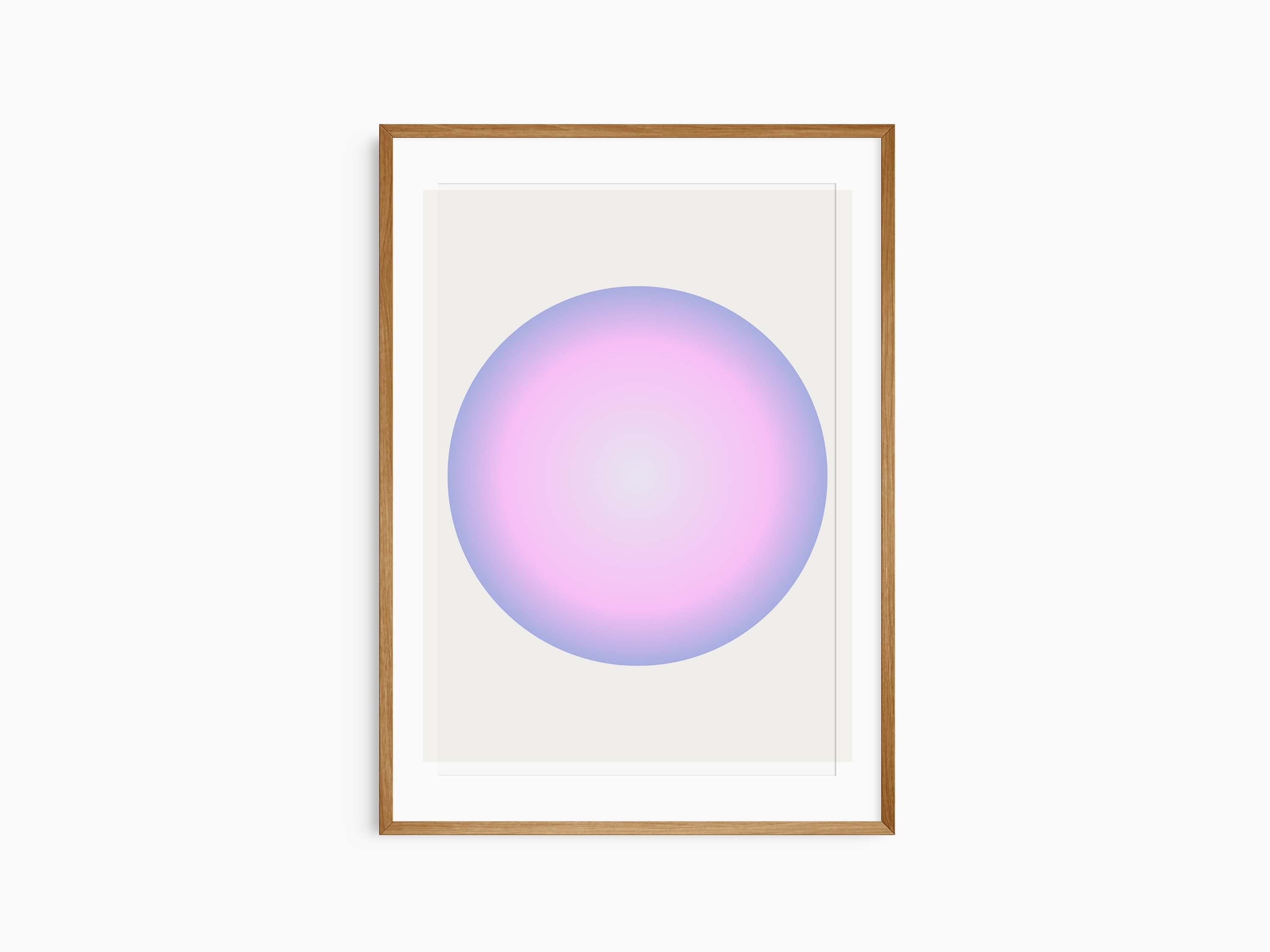Purple Pink Aura Gradient Circle Art Print (digital Download) - Etsy