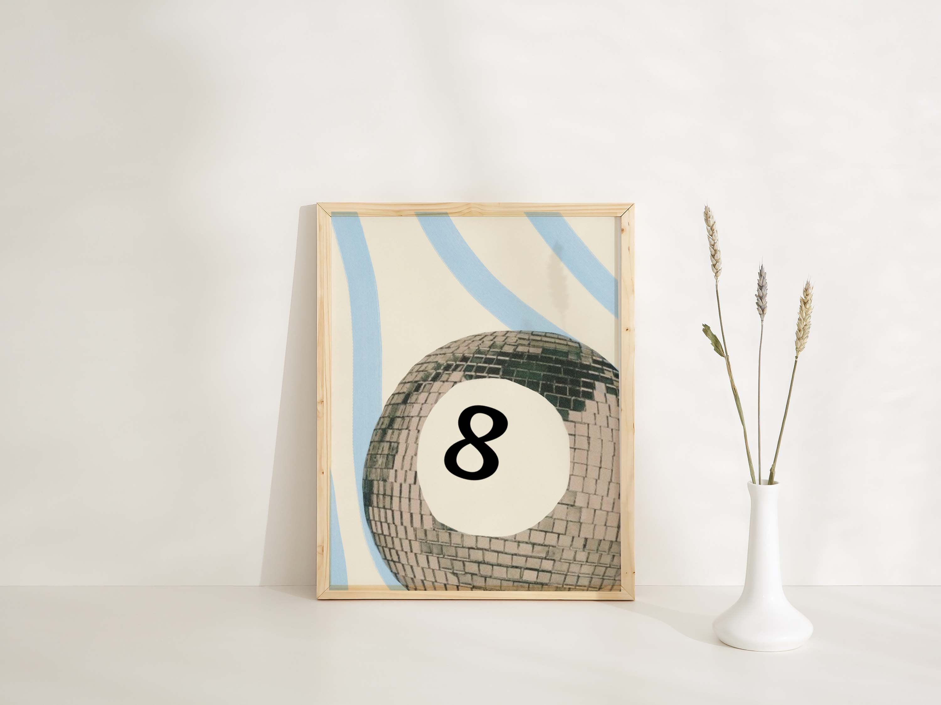 8 Ball Disco Ball Print: Retro Trendy Wall Art (digital Download) - Etsy