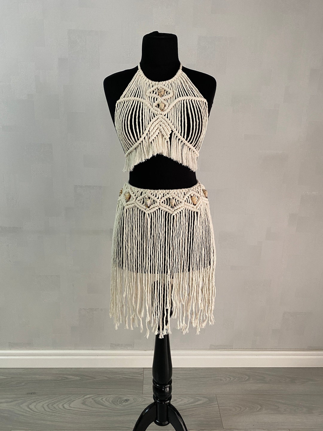 Macrame Dress Atlantis, Handmade Dress, Festival Costume, Party Dress ...