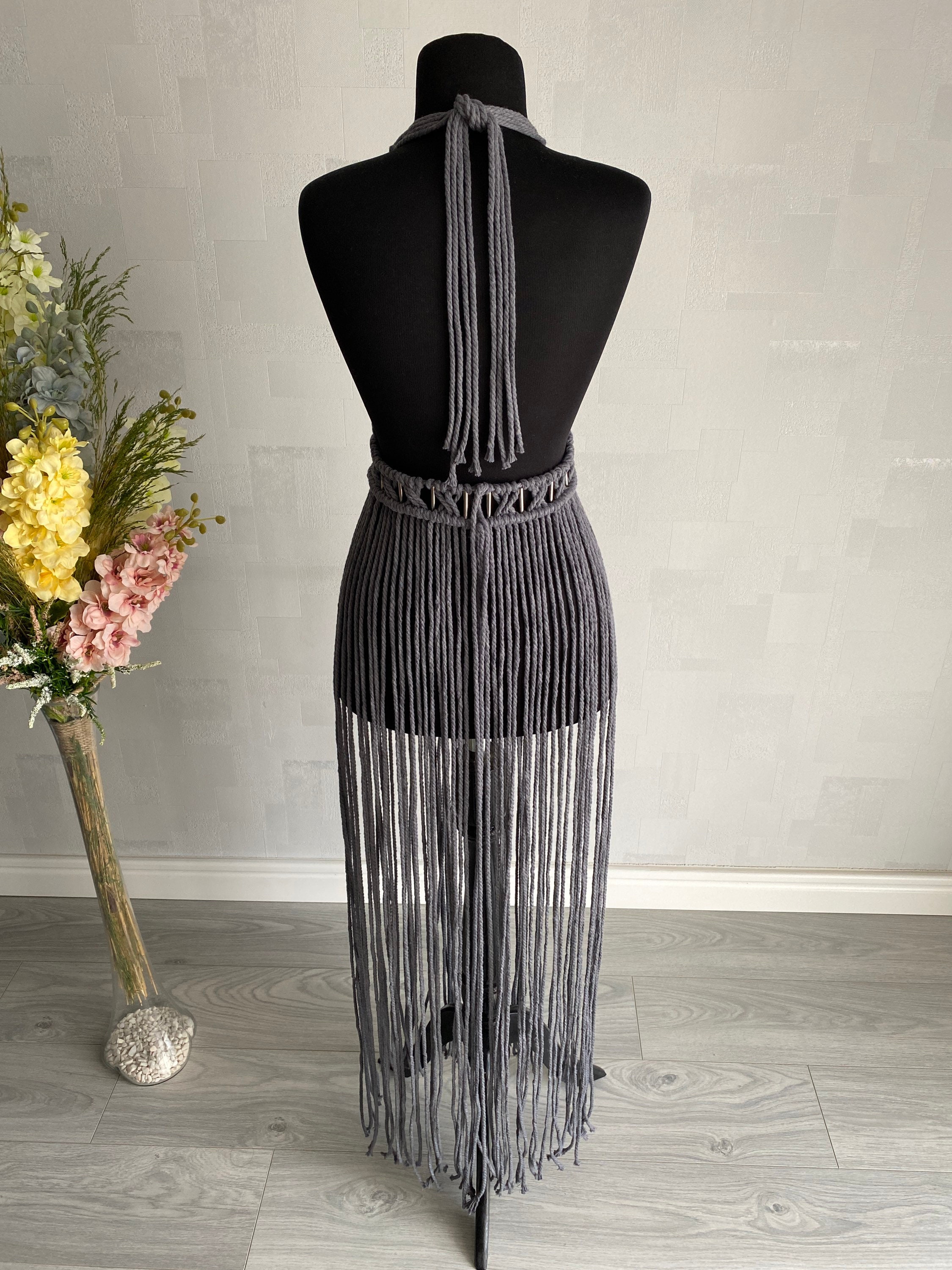 Macrame Dress Lykia, Handmade Dress, Festival Costume, Party Dress ...