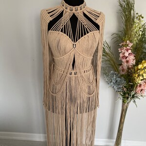 Macrame Dress Artemis, Handmade Dress, Festival Costume, Party Dress ...