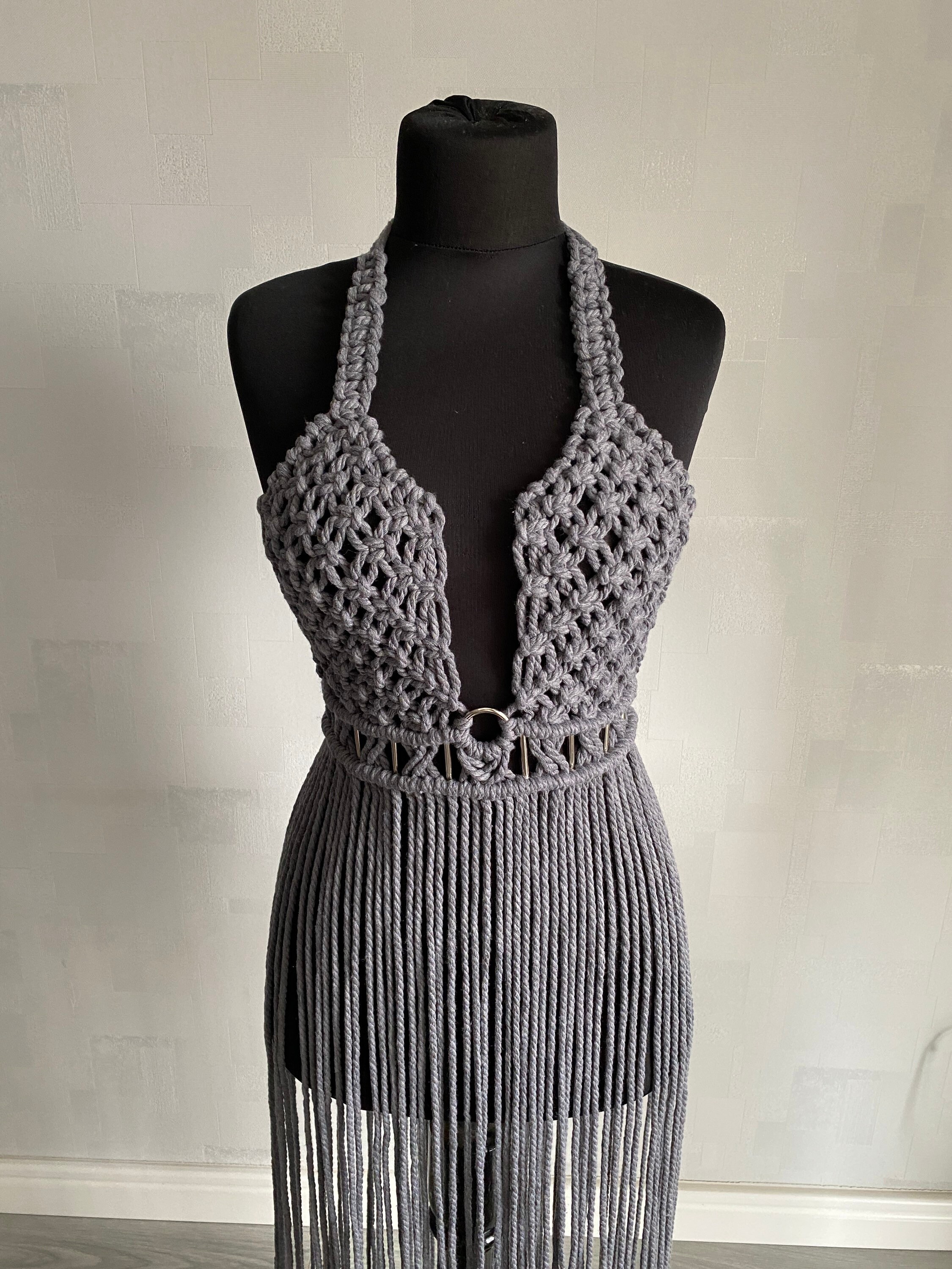 Macrame Dress Lykia, Handmade Dress, Festival Costume, Party Dress ...
