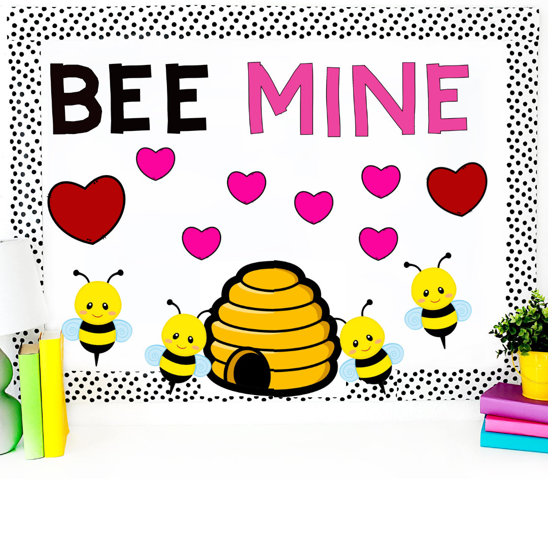 Bee Mine Valentines Day Bulletin Board or Febuary Door Decor Kit ...