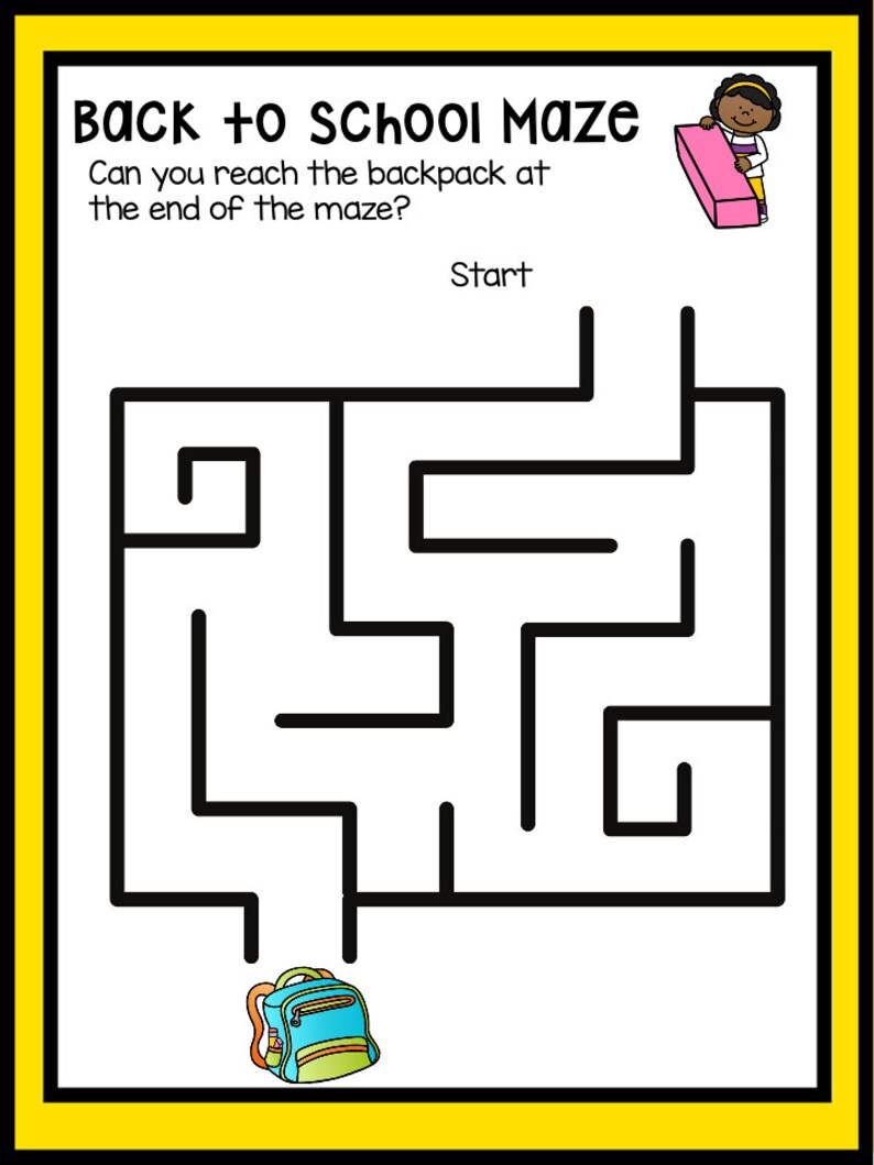 Back to School Activity Pages: Preschool Kindergarten Learning ...